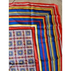 Echo | Accessories | Vintage Echo Red White Blue Geometric Silk Square ...